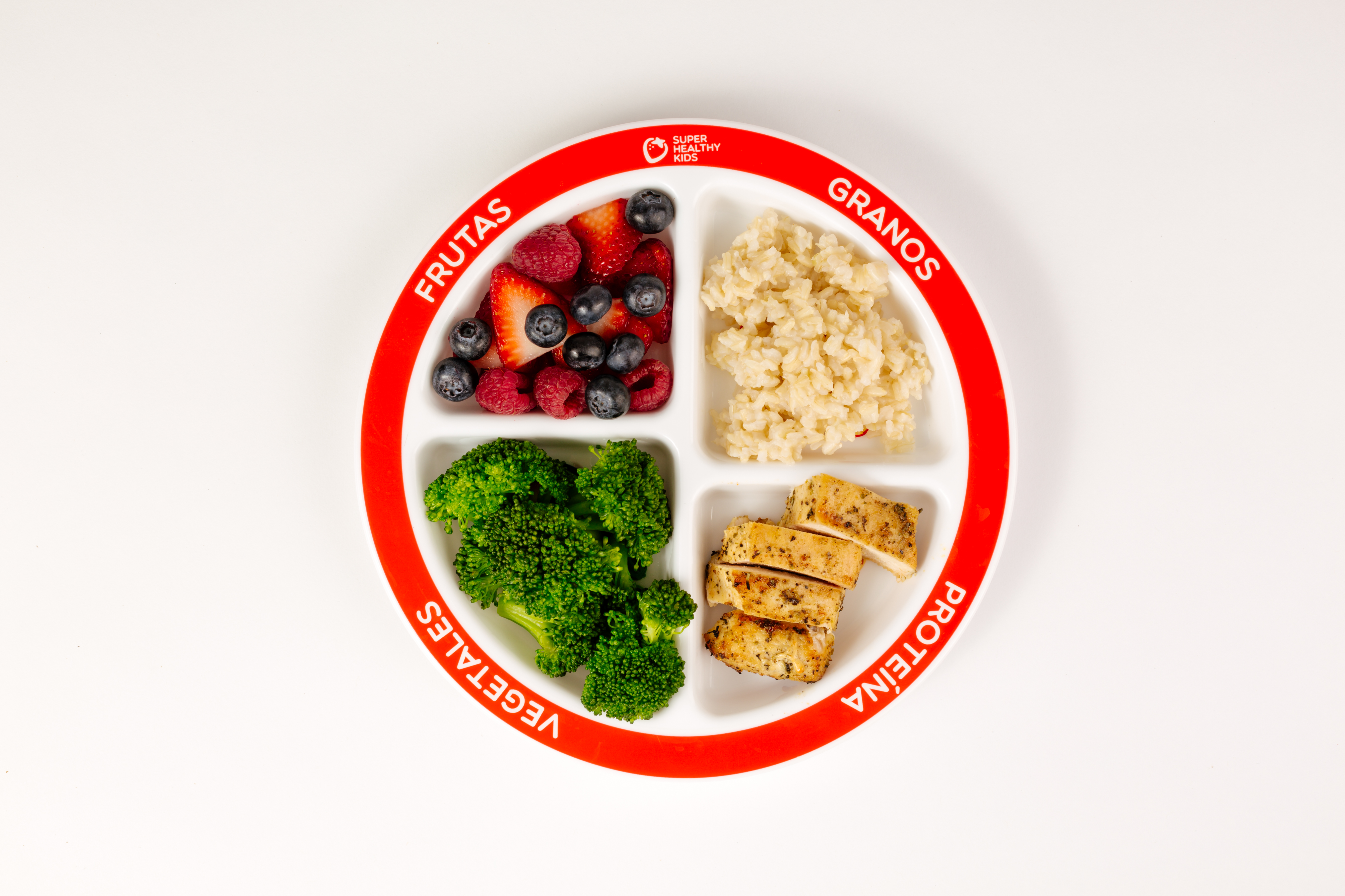 MyPlate Kids Divided Plate 4 Pack Super Healthy Kids