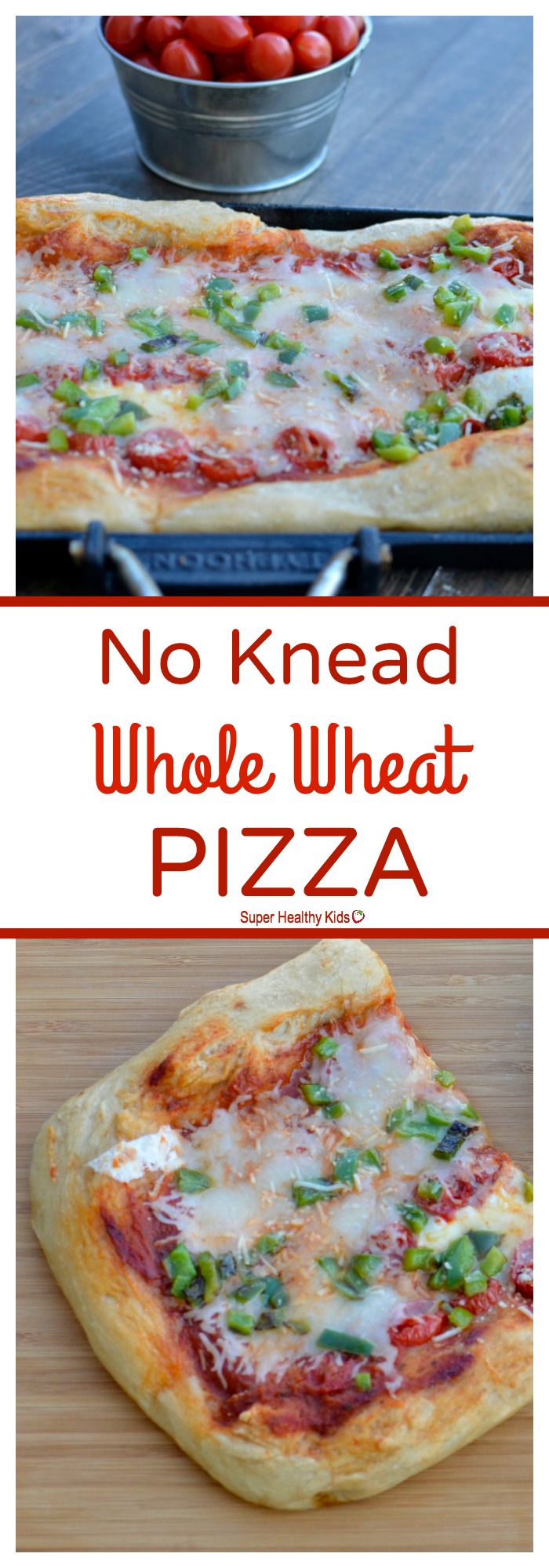 No Knead Whole Wheat Pizza Recipe | Healthy Ideas for Kids